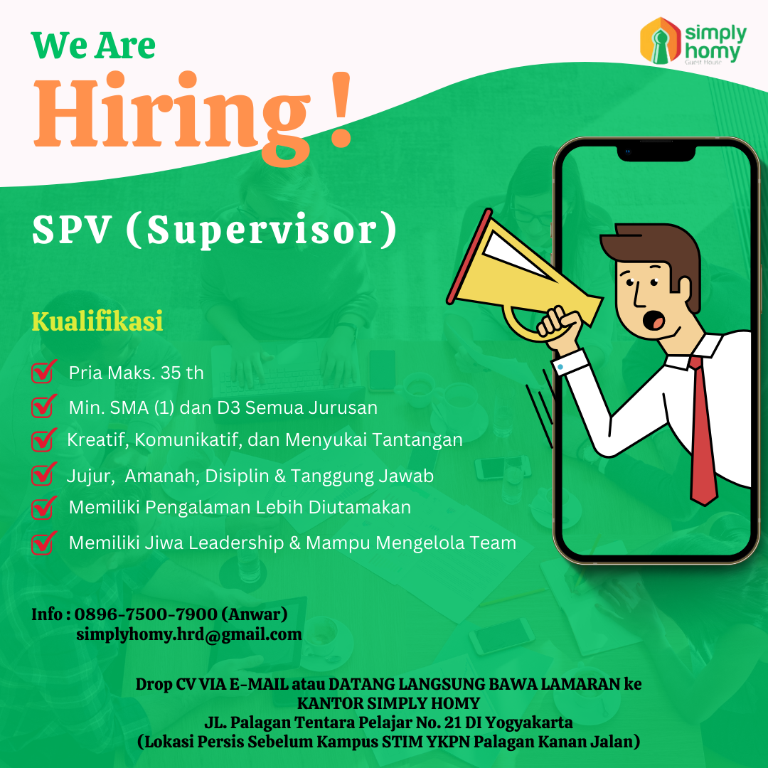 loker spv - Simply Homy Guest House